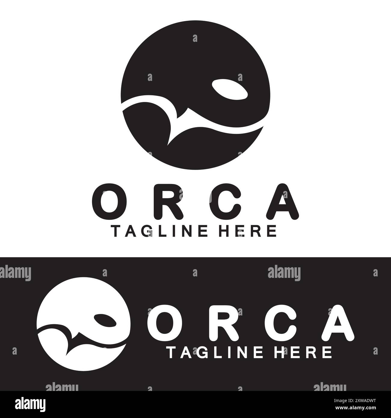 Killer whale Orca logo design vector illustration Stock Vector Image ...