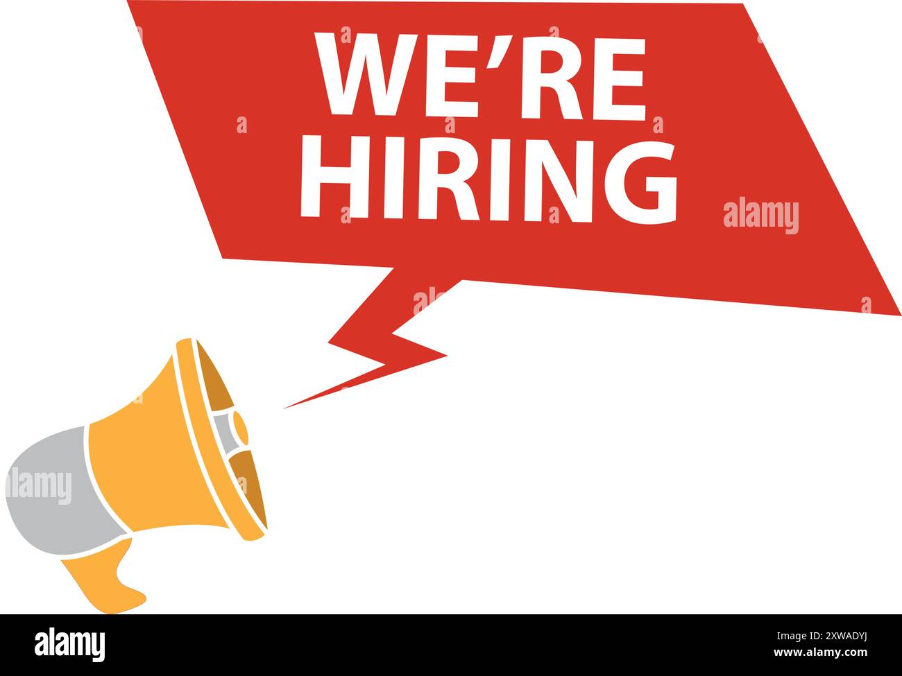 We are hiring megaphone banner Stock Vector Image & Art - Alamy
