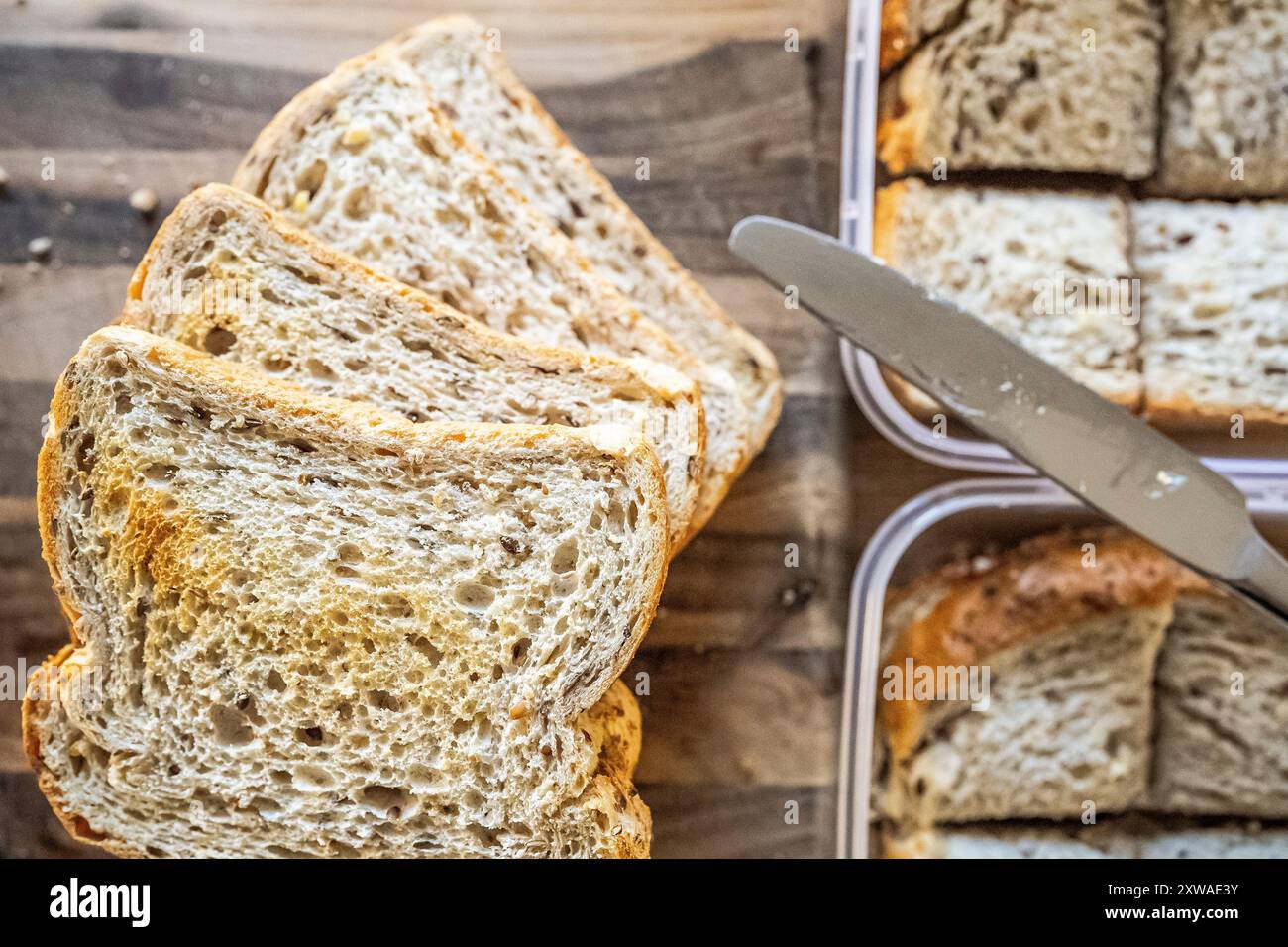Strawberry jam on bread Stock Photo - Alamy