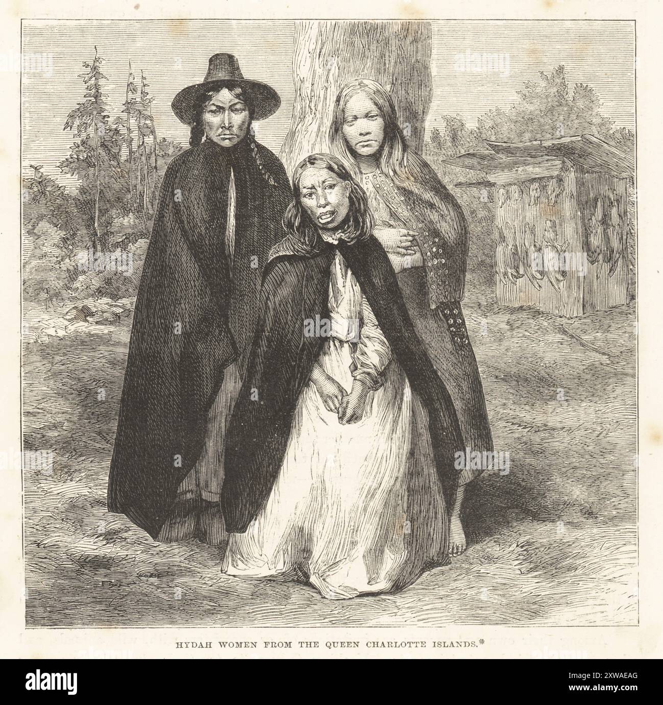 Women of the Haida people of Haida Gwaii, British Columbia, Canada ...