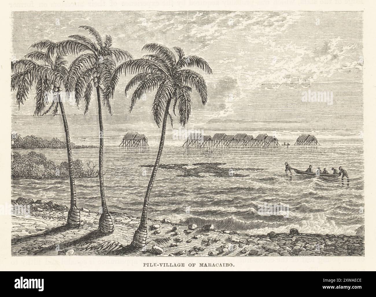 Stilt houses of the Wayuu or Guajiro people on Lake Maracaibo ...