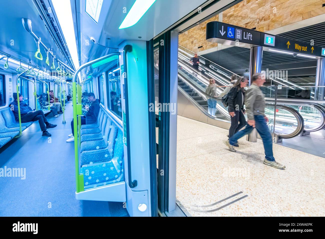Sydney metro barangaroo station hi-res stock photography and images - Alamy