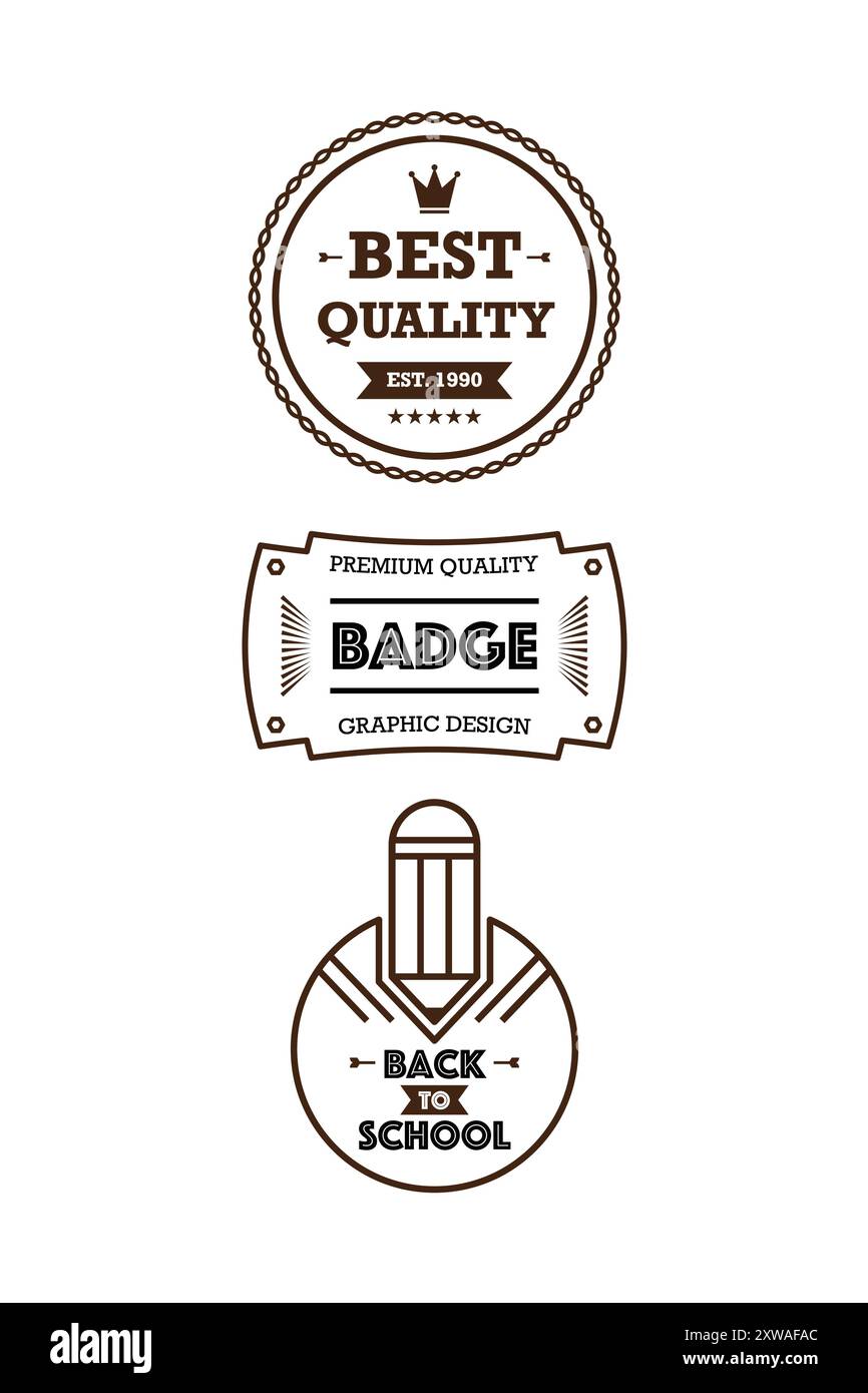 Line badge hi-res stock photography and images - Alamy