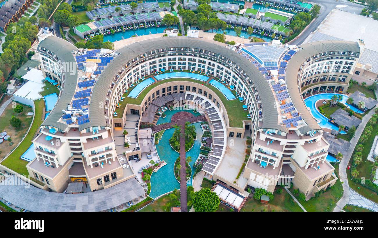 Belek, Antalya, Turkey - July 16, 2024: Aerial drone view of Kaya ...