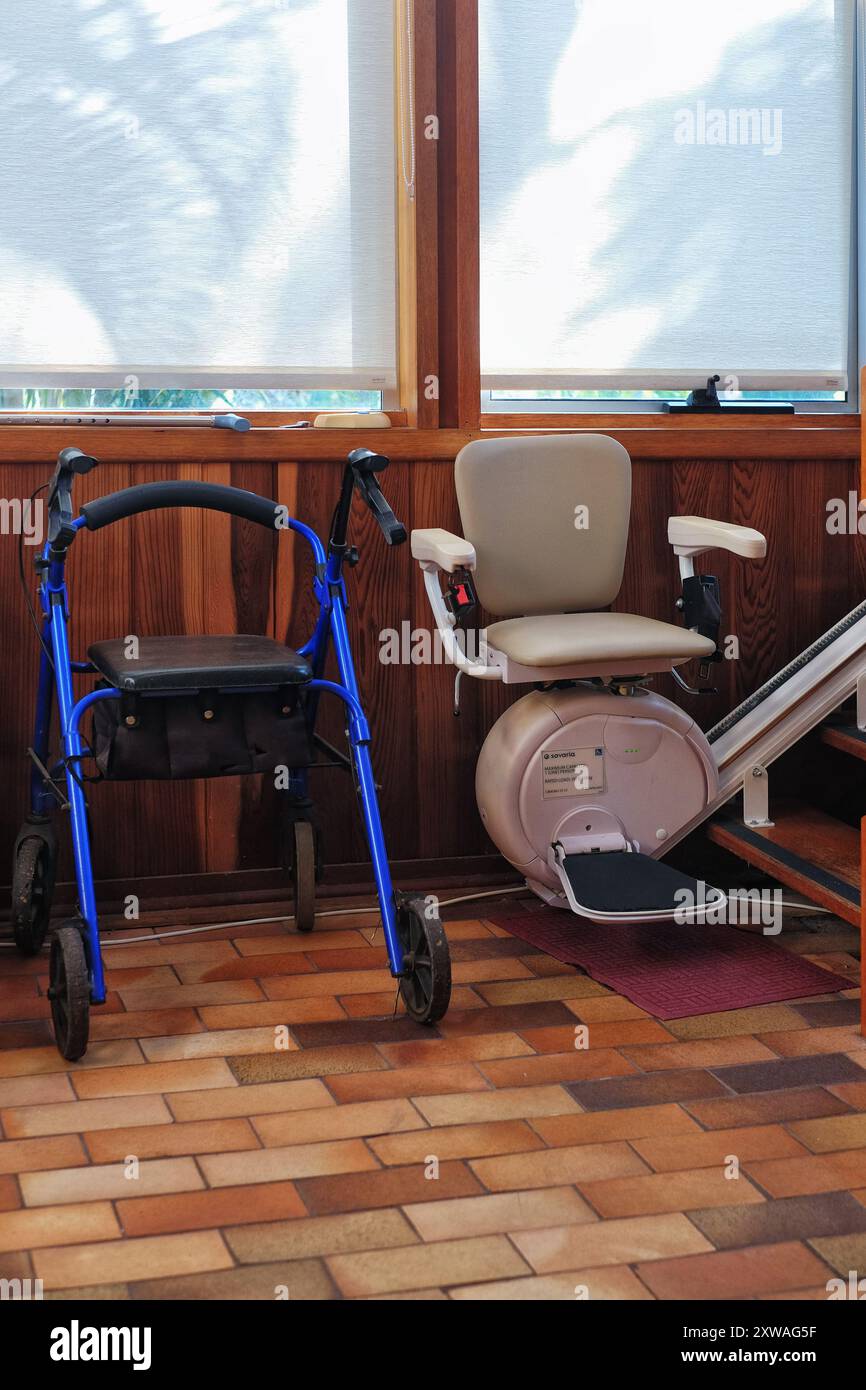 Walker and stair lift, ageing parents living in their own home, baby ...