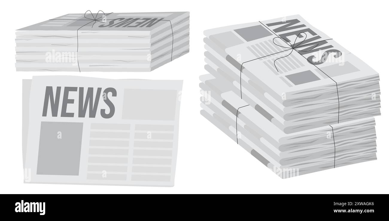 Stack Of Newspapers Clipart