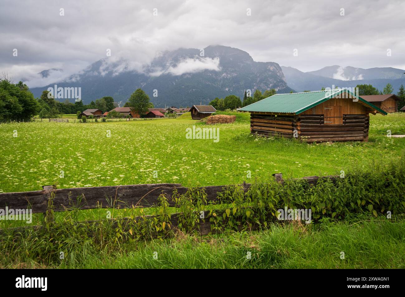 The Garmisch-Partenkirchen in Bavaria, German ski resort and Towns in ...