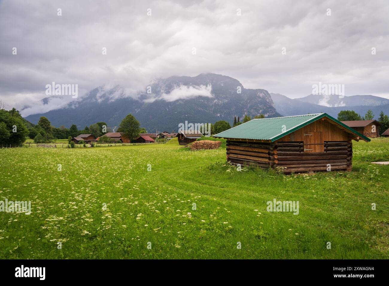The Garmisch-Partenkirchen in Bavaria, German ski resort and Towns in ...