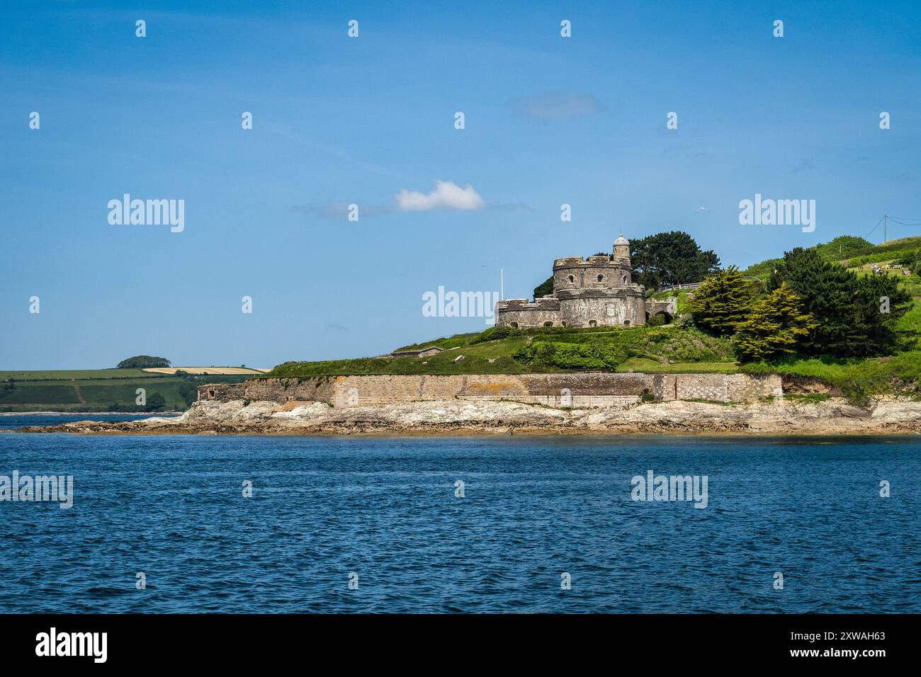 24 May 2023: St Mawes, Cornwall, UK - St Mawes Castle, an artillery ...