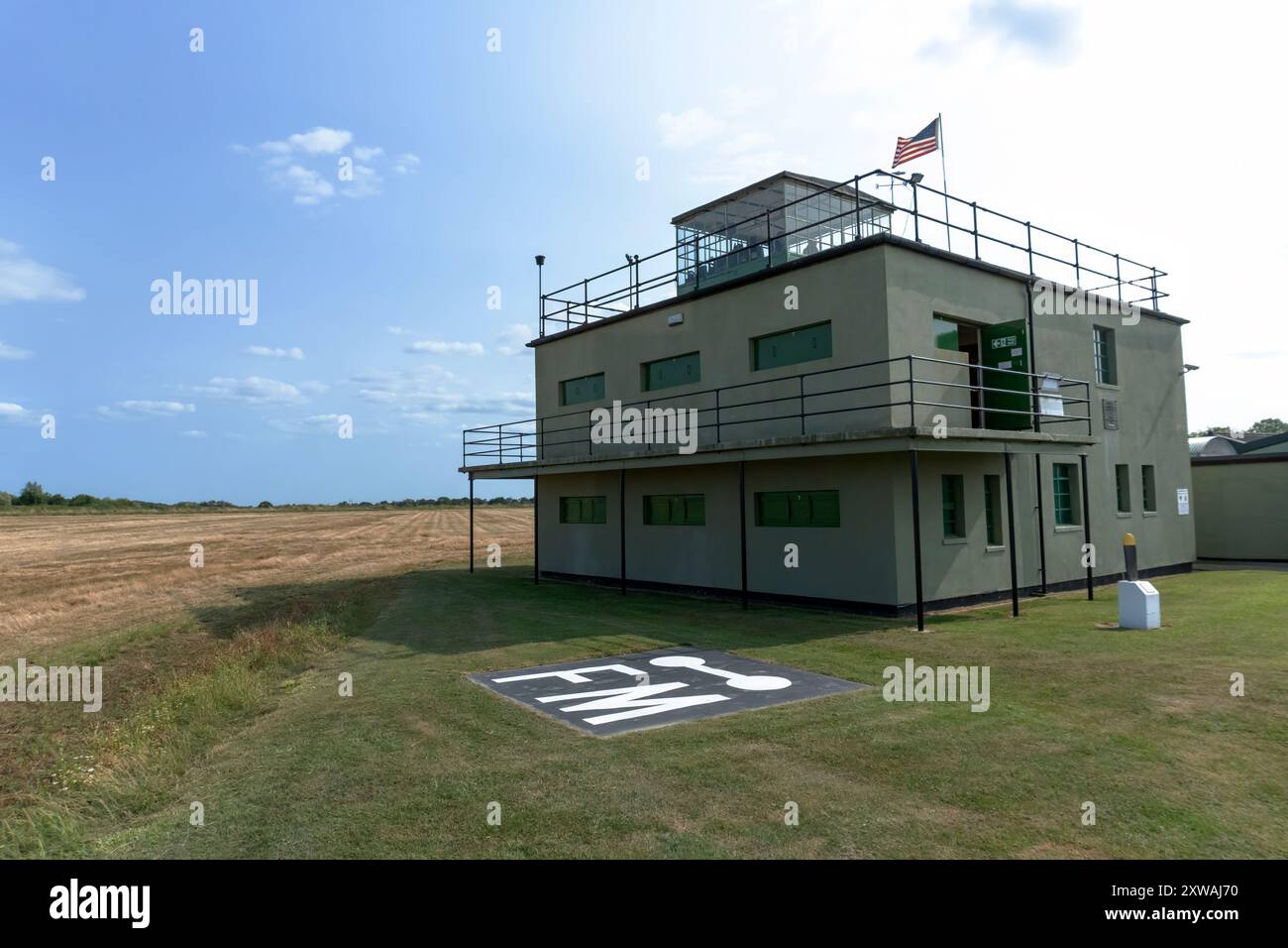 The control tower at the former airfield, Framlingham Station 153, at ...