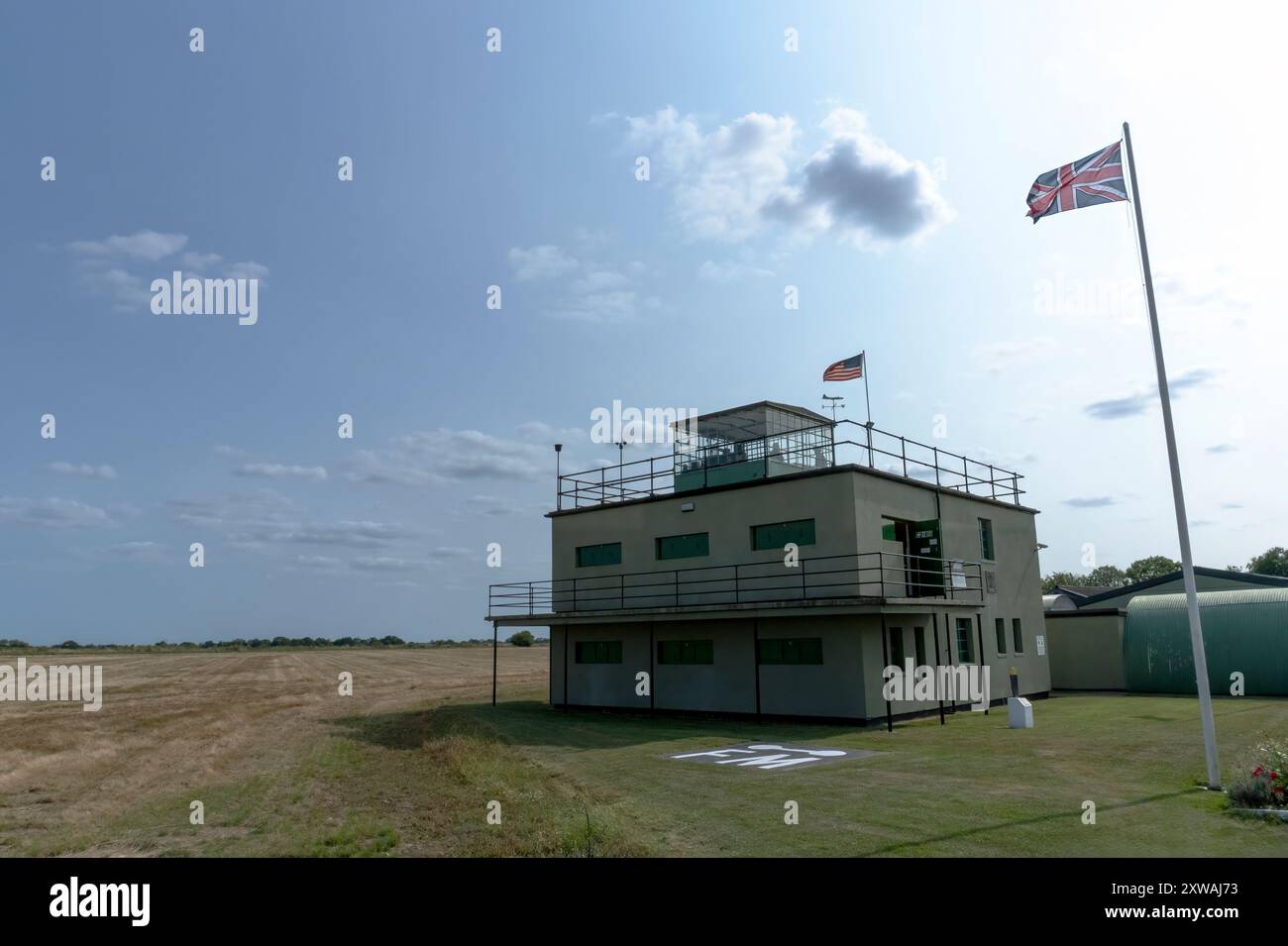 The control tower at the former airfield, Framlingham Station 153, at ...