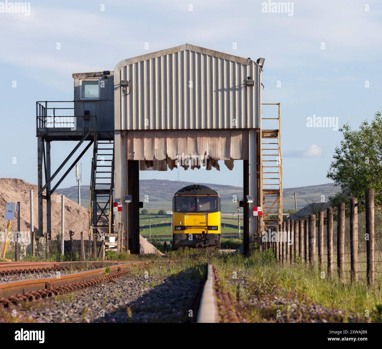 GB Railfreight class 60 diesel locomotive at Harrisons siding, Shap ...
