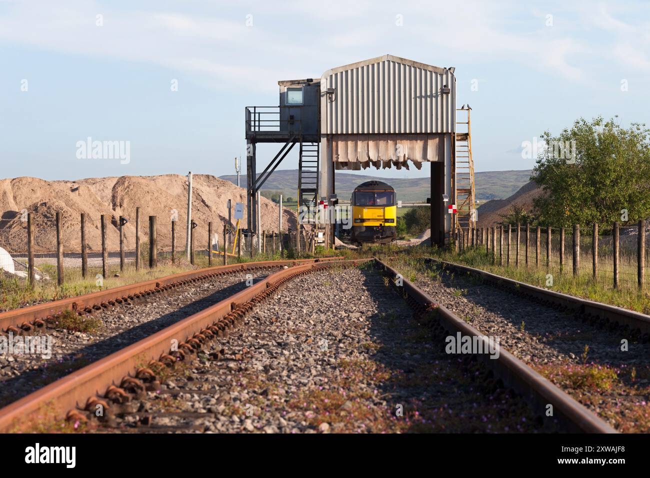 GB Railfreight class 60 diesel locomotive at Harrisons siding, Shap ...