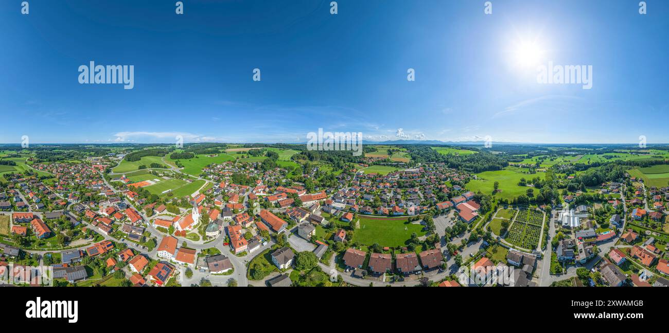 The municipality of Amerang in the Upper Bavarian Chiemgau region from ...