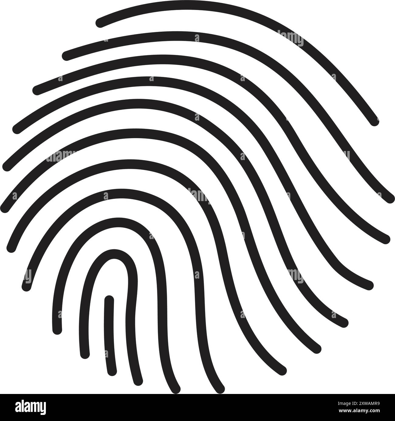 Security access concept. Fingerprint line vector icon Stock Vector ...