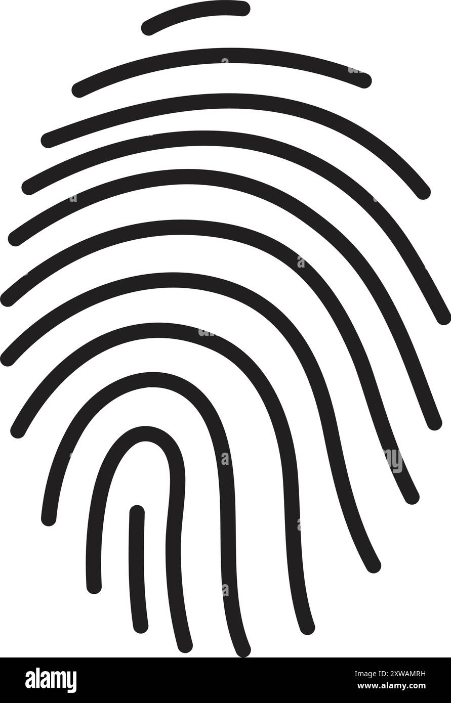 Security access concept. Fingerprint line vector icon Stock Vector ...