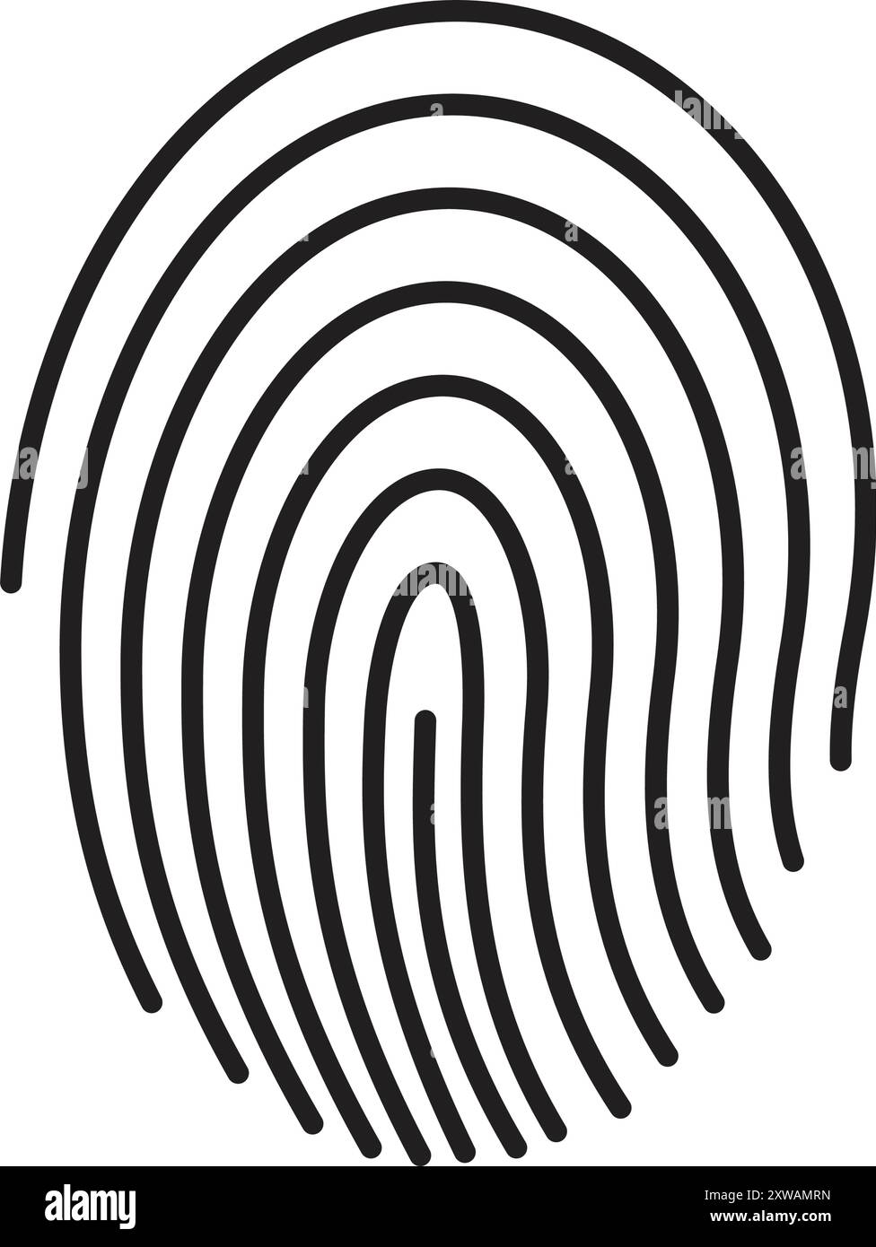 Security access concept. Fingerprint line vector icon Stock Vector Image & Art - Alamy