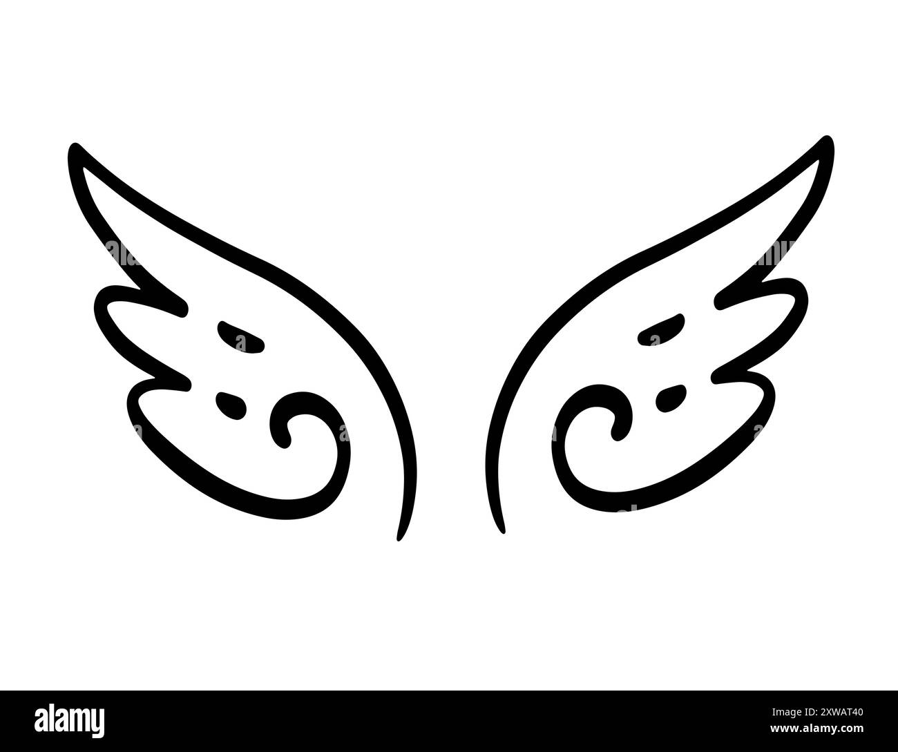 Angle wings silhouette Stock Vector Images - Alamy