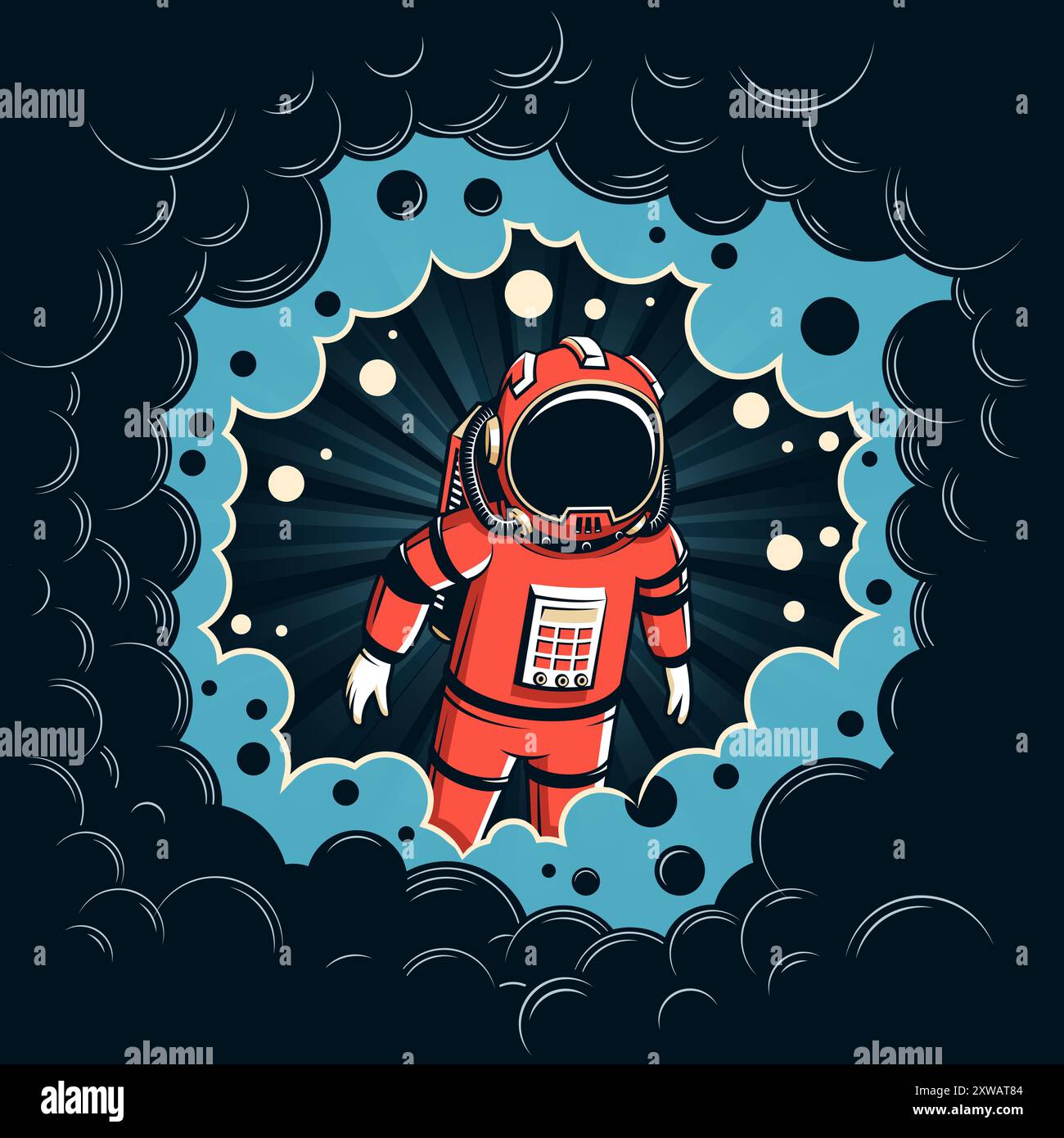 Red nebula floating in space hi-res stock photography and images - Alamy