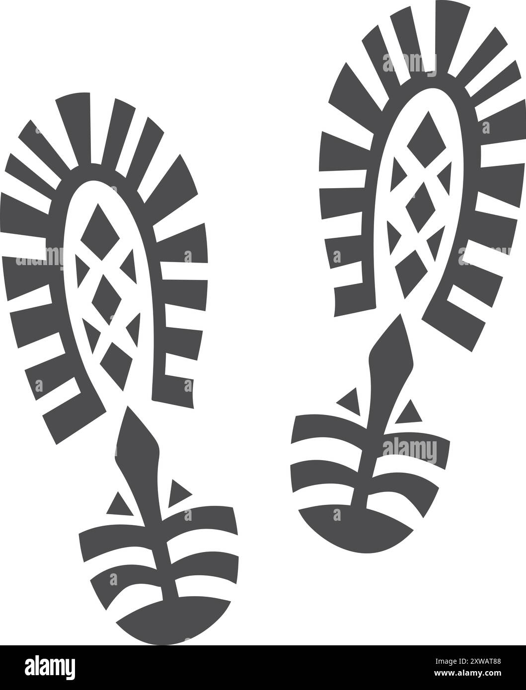 Human step pair icon. Black shoe mark print Stock Vector Image & Art ...