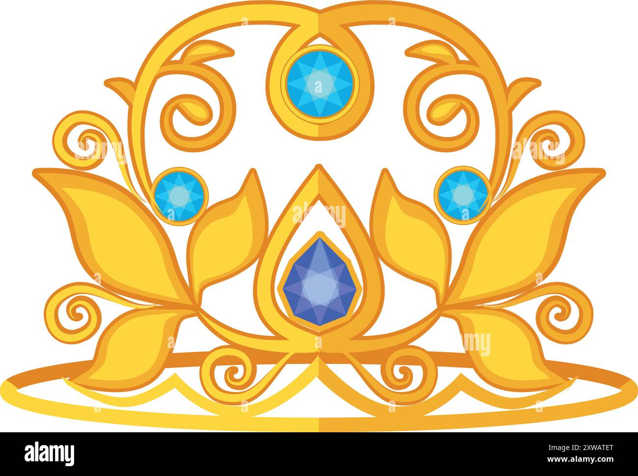 Royal golden crown gems Stock Vector Images - Alamy