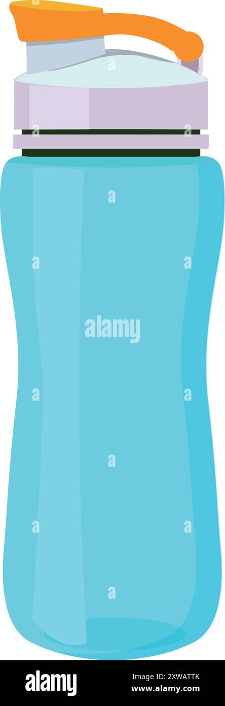 Hiking bottle. Blue plastic container cartoon icon Stock Vector Image ...