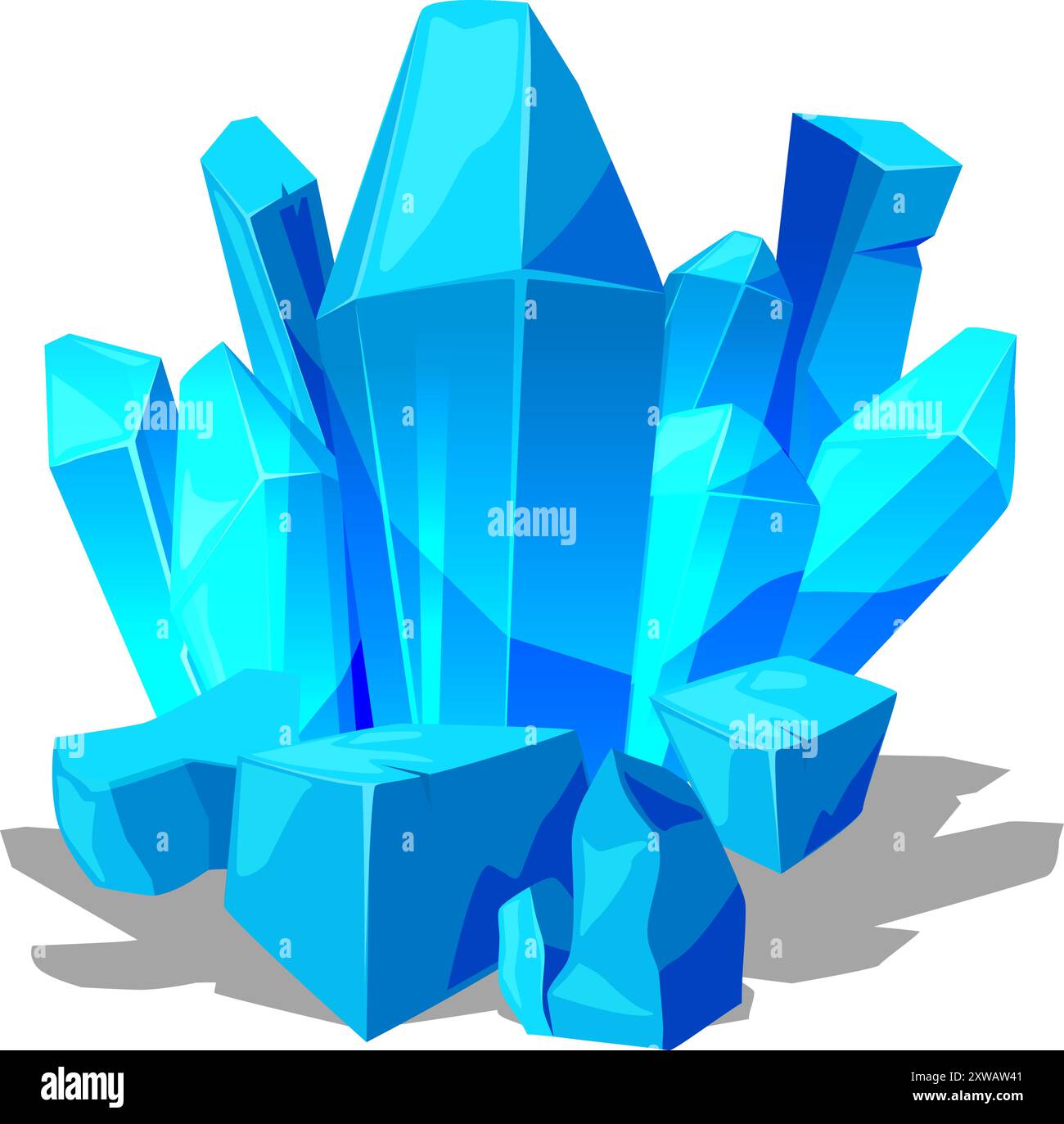 Natural blue rock quartz Stock Vector Images - Alamy