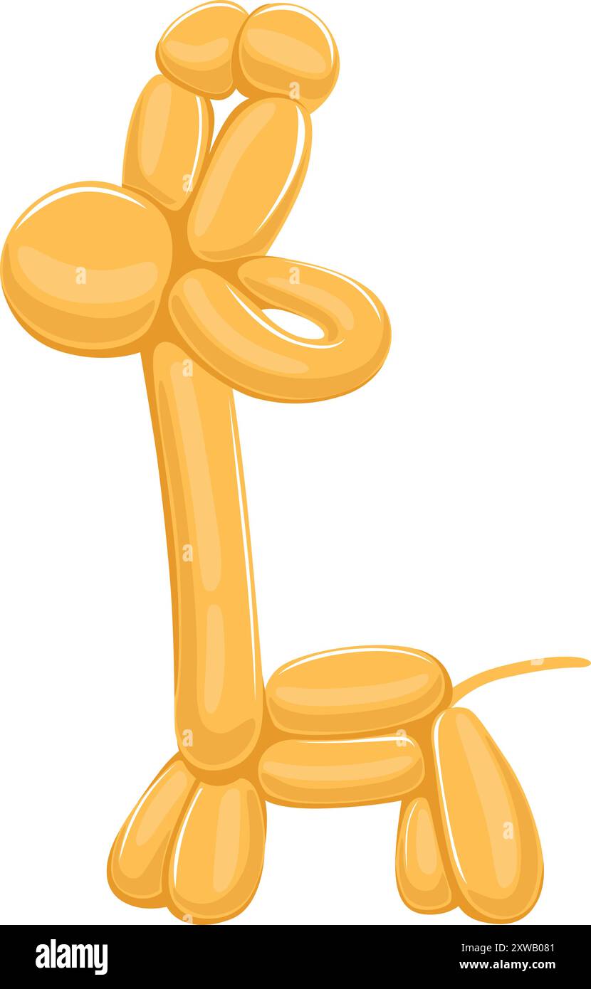 Inflatable giraffe toy. Cartoon kid balloon icon Stock Vector Image ...