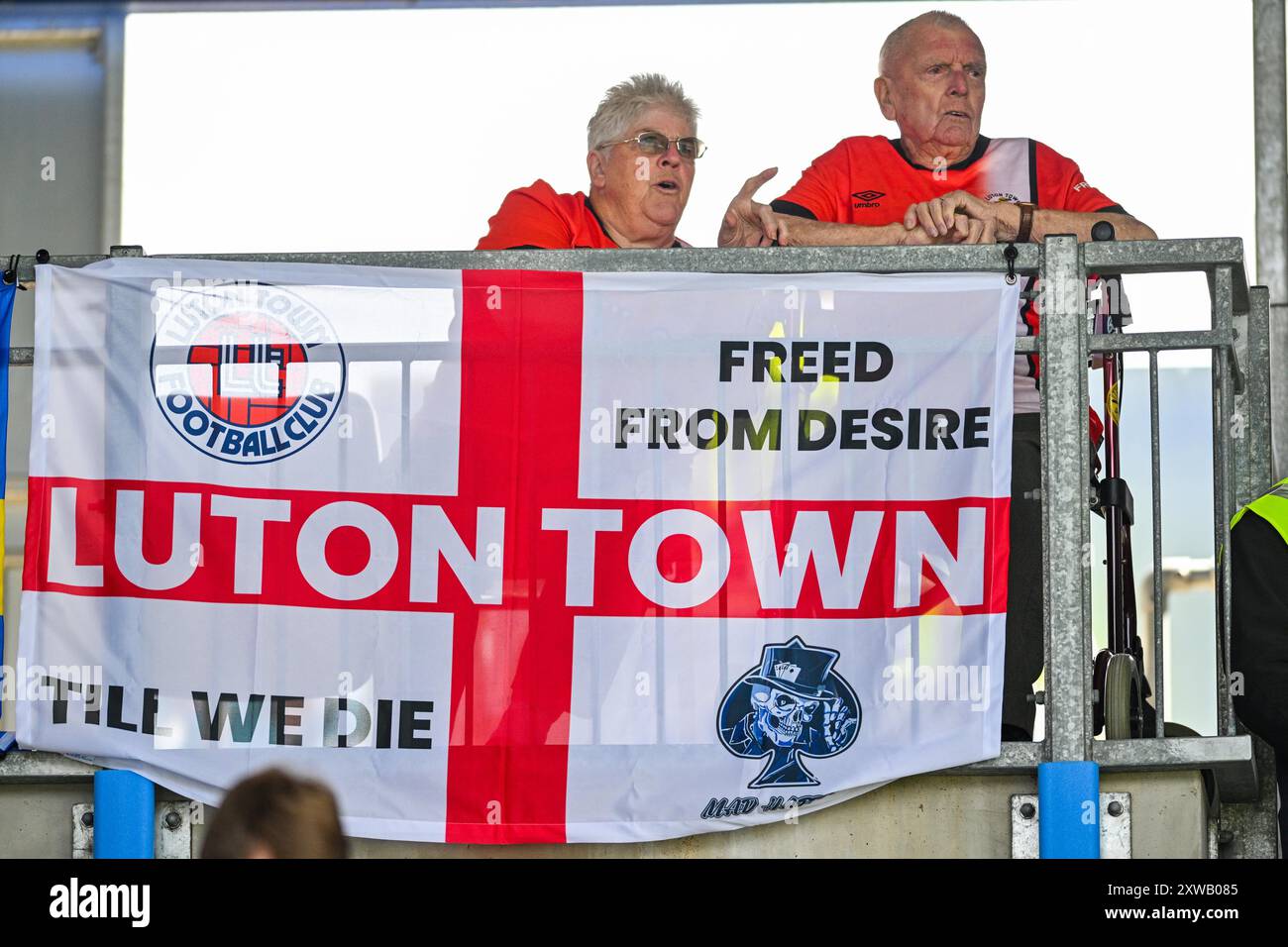 Luton fans during the Championship match between Portsmouth and Luton ...