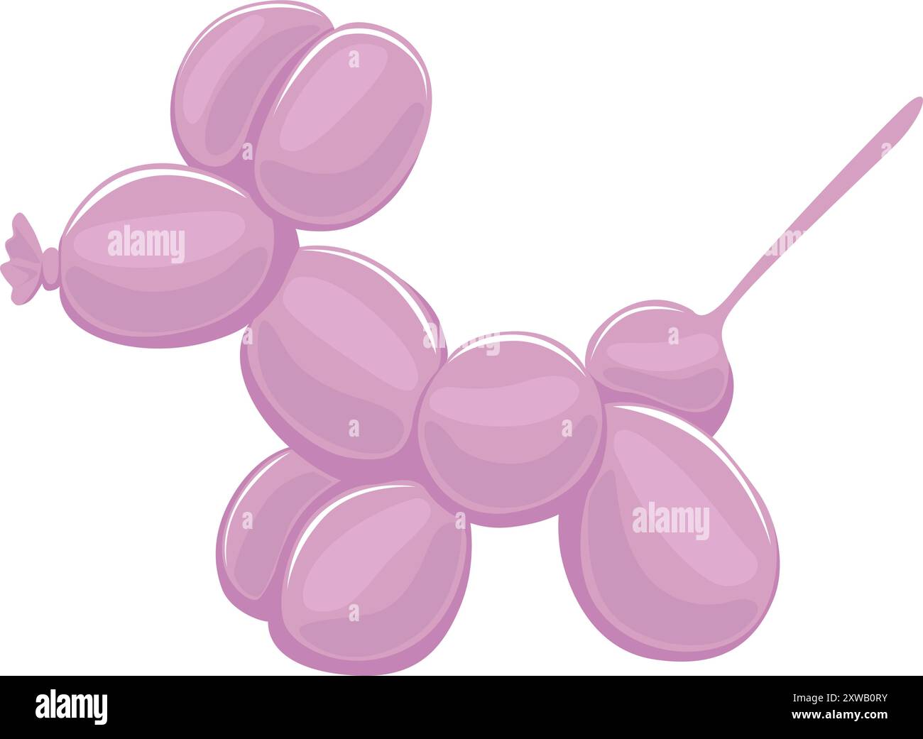 Balloon animal toy. Colorful cartoon inflatable dog Stock Vector Image ...