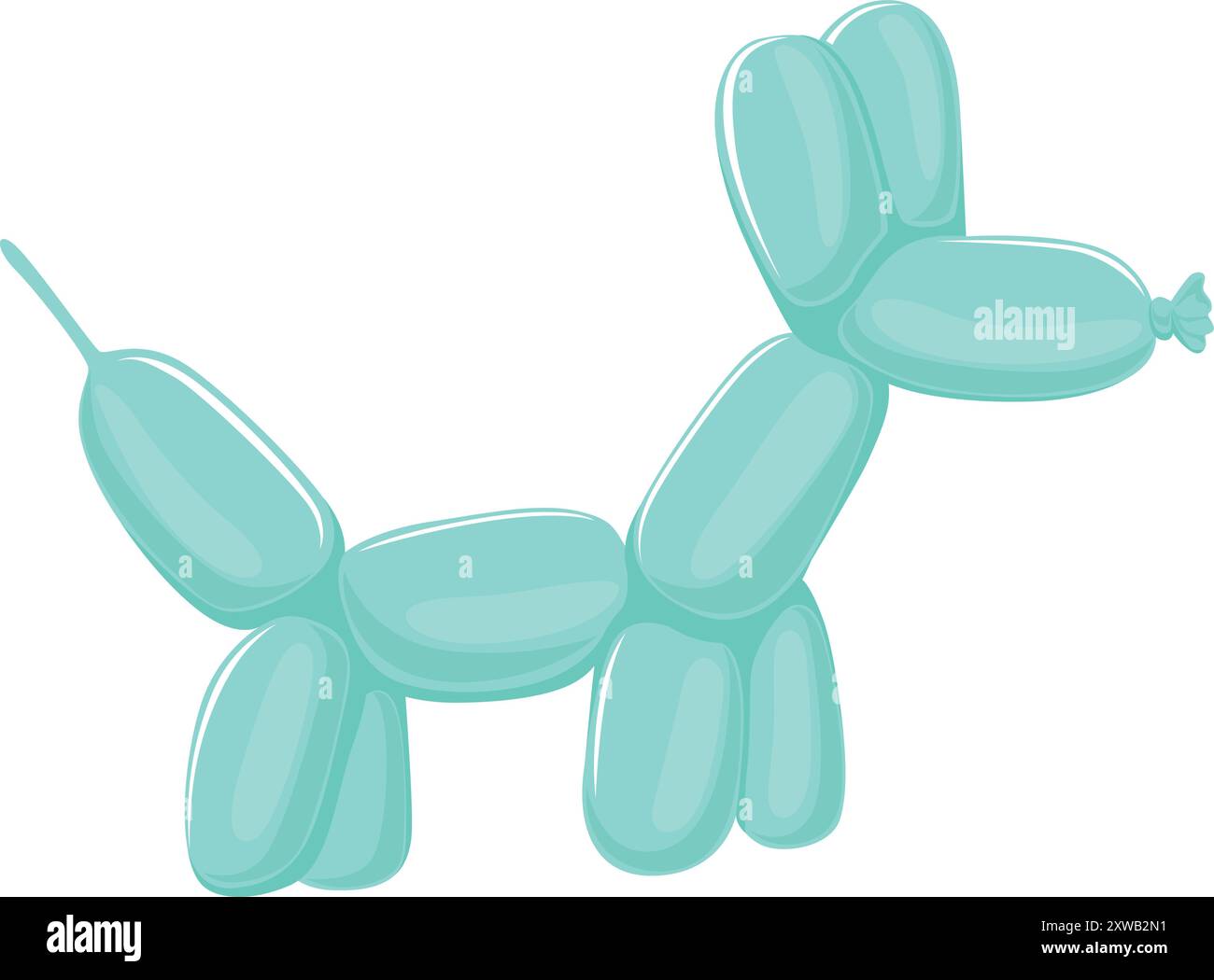 Balloon dog toy. Inflatable animal funny shape Stock Vector Image & Art ...