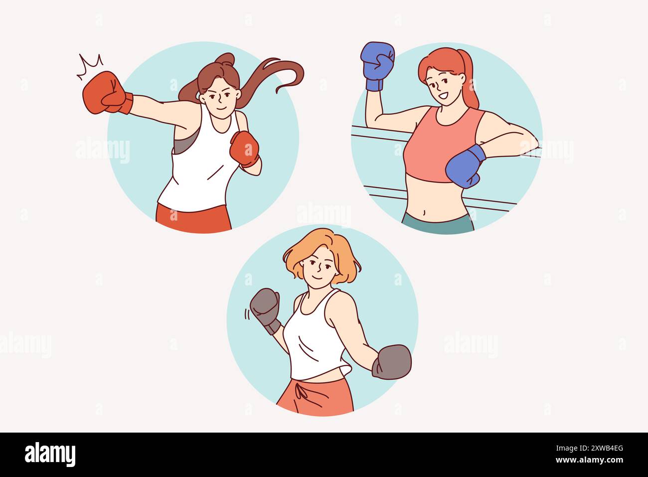 Action defeat competition challenge boxing ring Stock Vector Images - Alamy