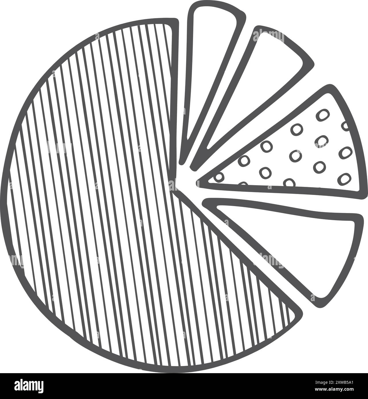Pie chart doodle. Hand drawn statistic diagram Stock Vector Image & Art ...