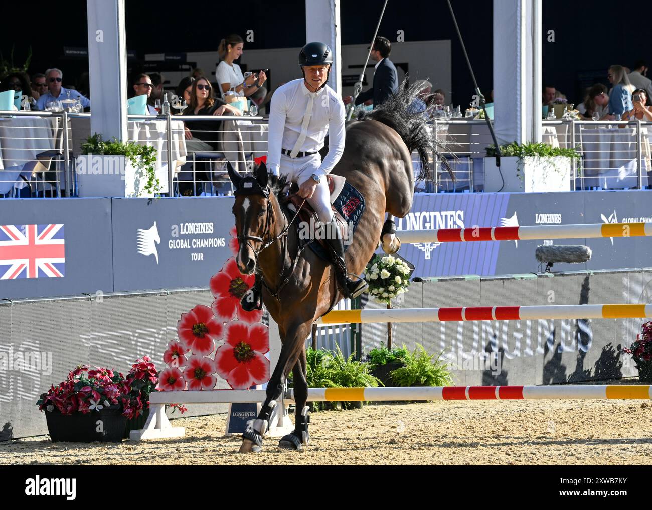 LONDON, UK. 16th Aug, 2024. Max Kühner a rider who completed the LGCT ...