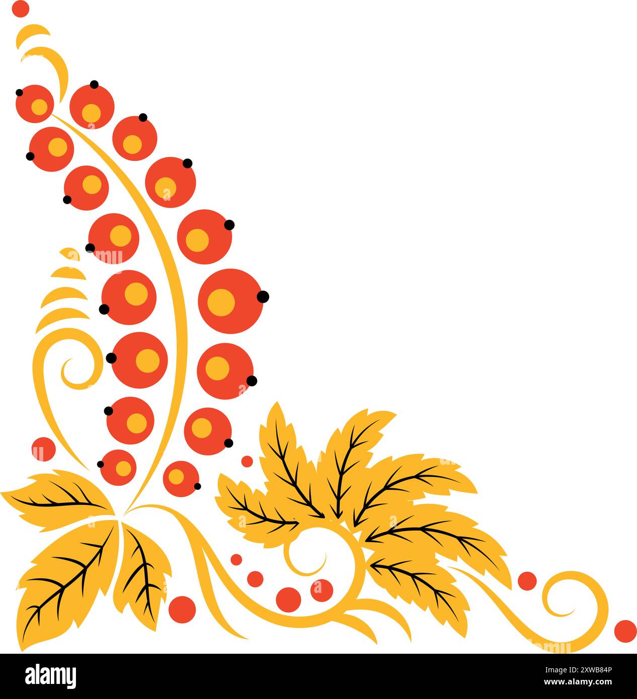 Vintage botanical color corner element. Decorative border Stock Vector Image & Art - Alamy