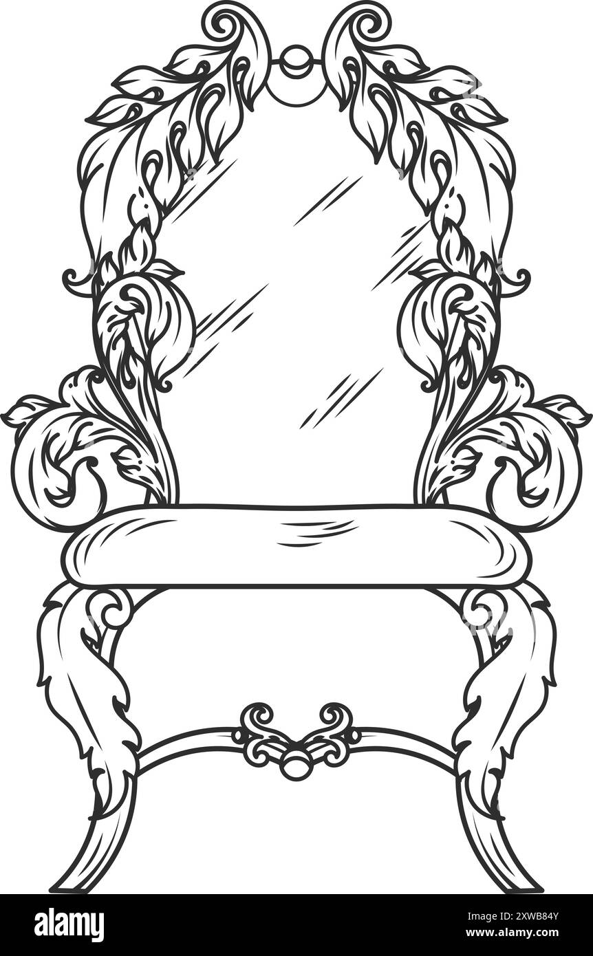 Ornament furniture Black and White Stock Photos & Images - Alamy