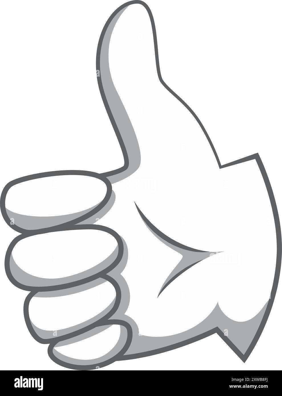 Cartoon hand in glove Black and White Stock Photos & Images - Alamy