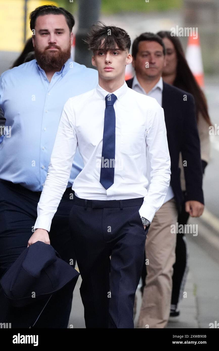 Jake Loy, 19, arriving at the High Court in Glasgow, for his sentencing ...