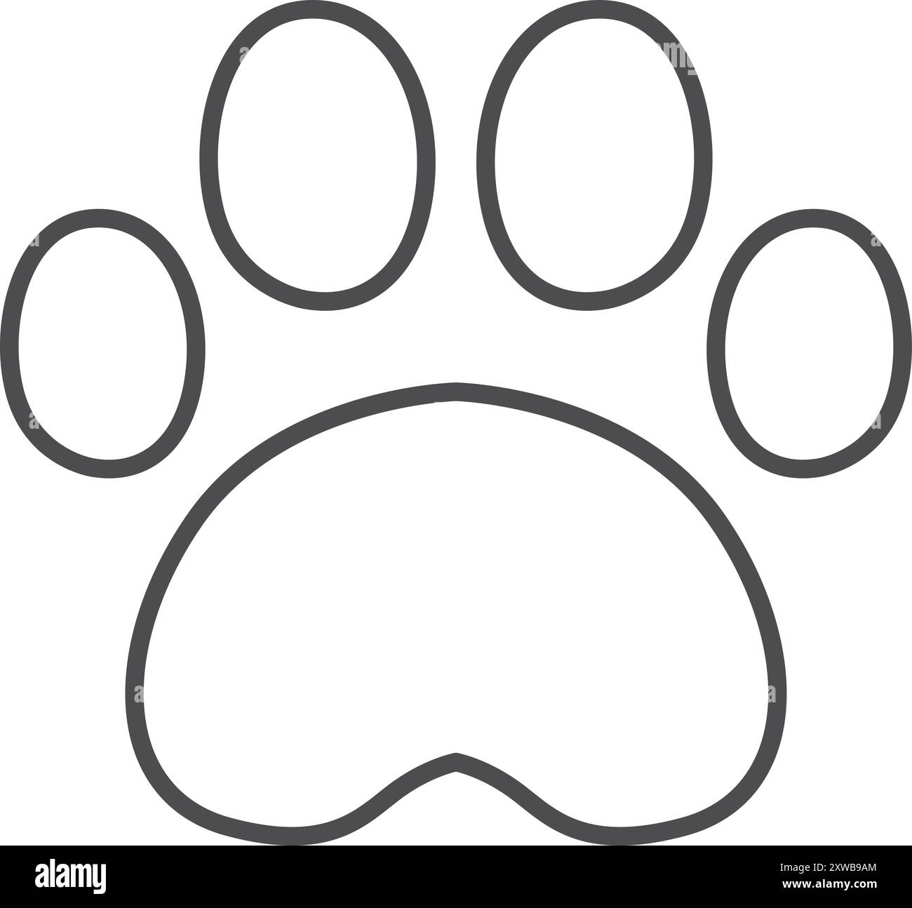 Cat paw line icon. Pet footprint symbol Stock Vector Image & Art - Alamy