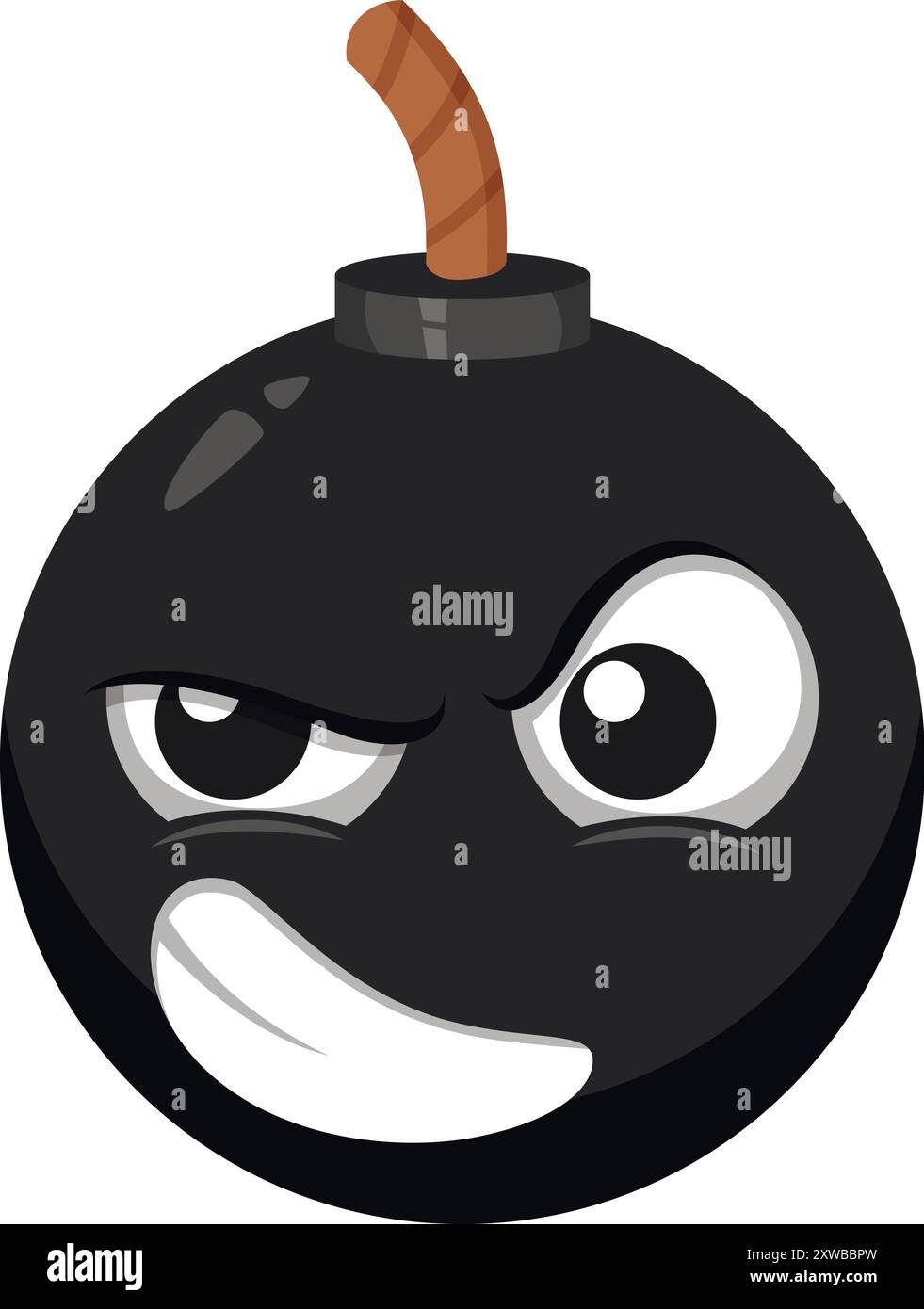 Funny bomb mascot. Cartoon face emotion icon Stock Vector Image & Art ...