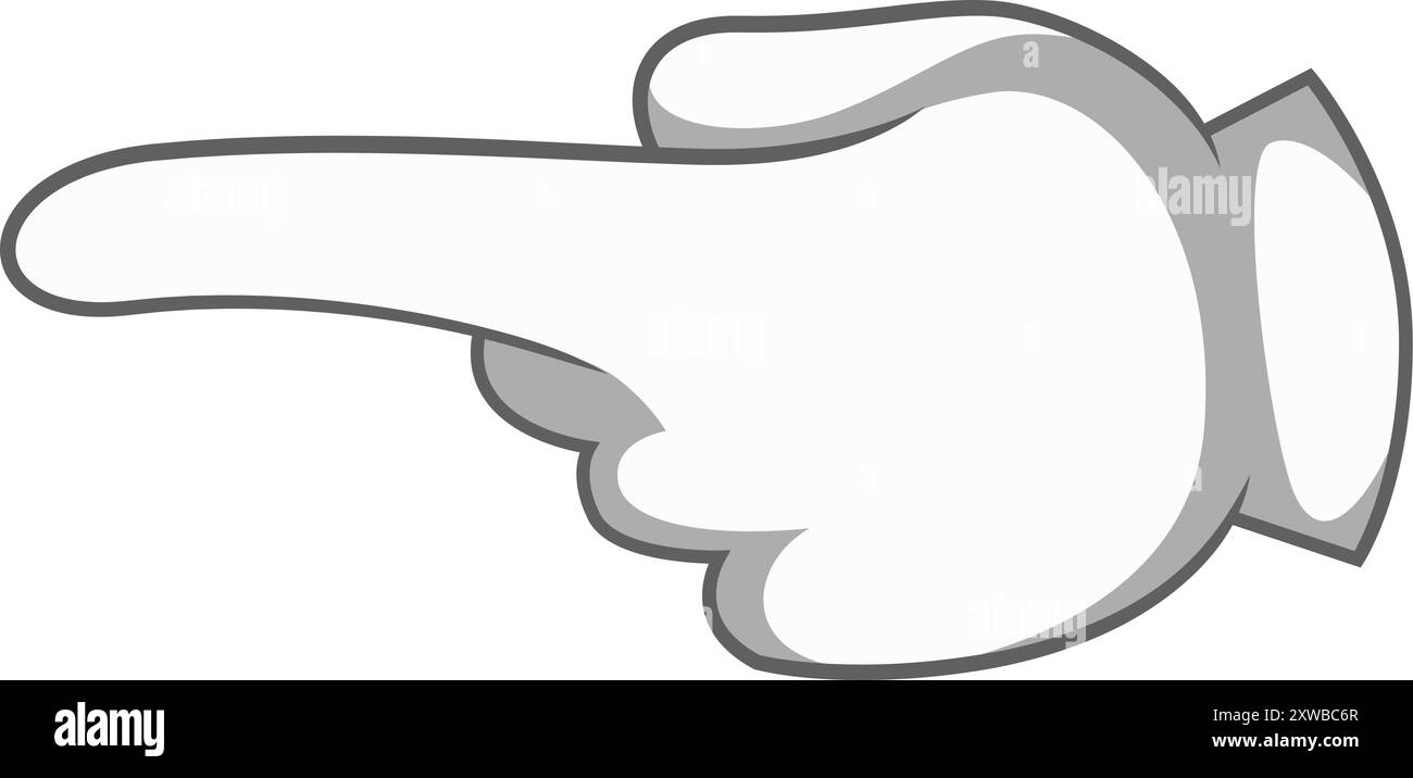 Finger pointing white glove Stock Vector Images - Alamy