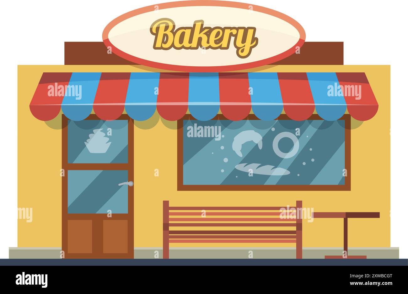 Donut shop storefront Stock Vector Images - Alamy