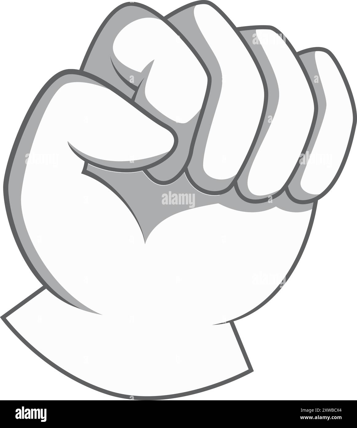 Comic fist. White glove hand gesture icon Stock Vector Image & Art - Alamy
