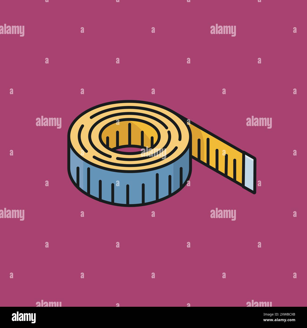 Rolled tape measure vector illustration for tape Measure Day on July 14 ...