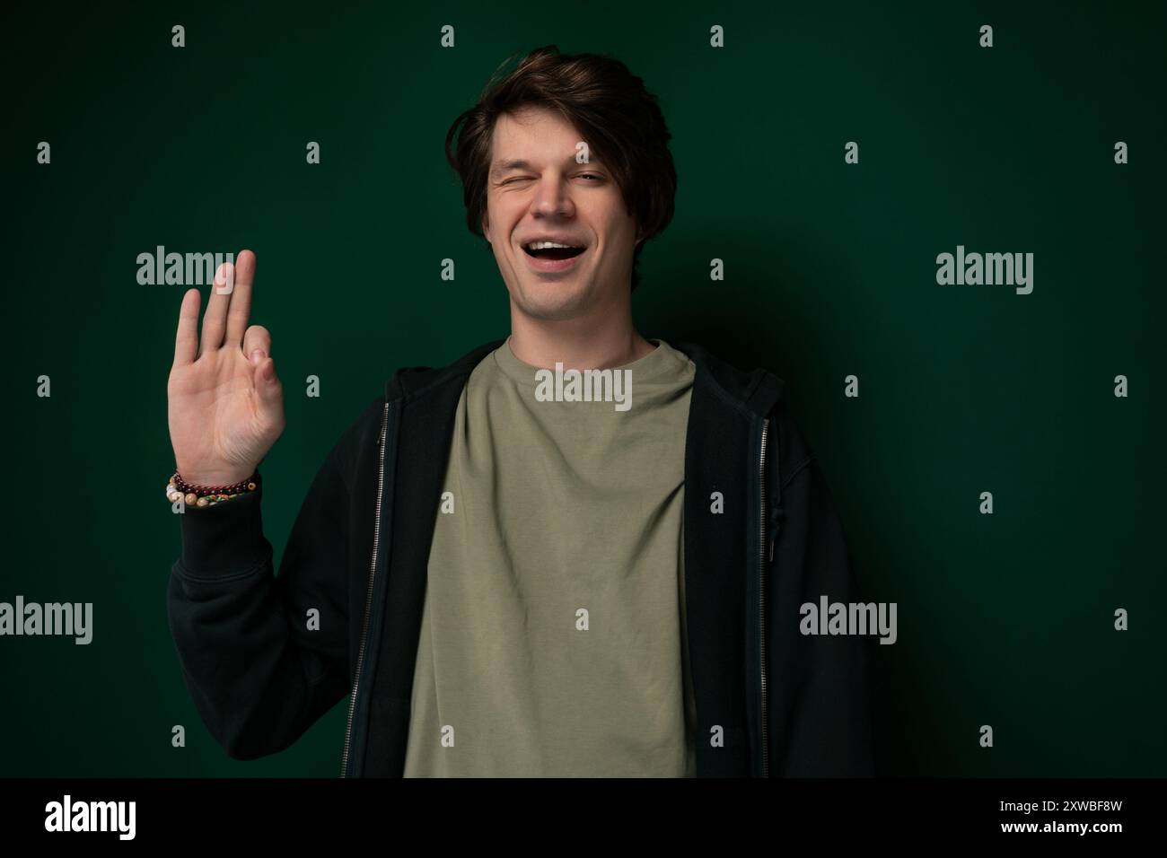 Man Making Vulcan Sign With Hand Stock Photo - Alamy