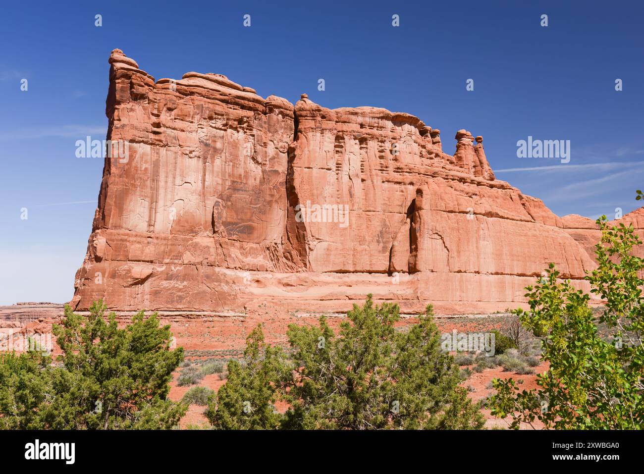 Tower of Babel rock at Arches National Park. Utah. USA Stock Photo - Alamy