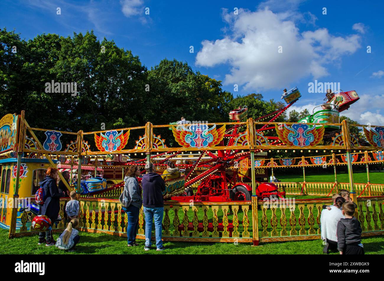 September 24, 2022: Visitors enjoying the colourful Octopus ride, part ...