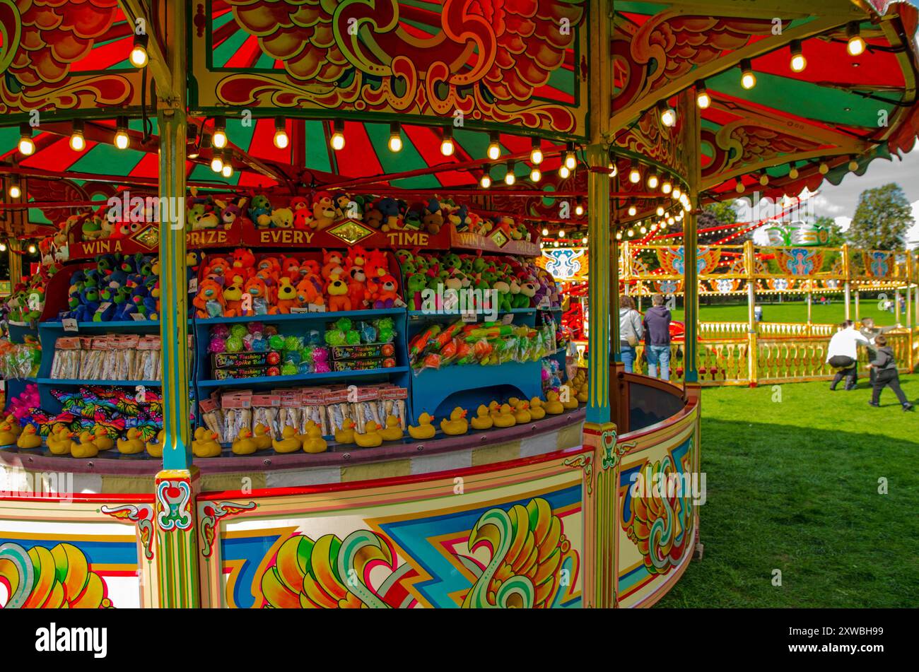 The colourful hook a duck stall at the vintage Carters Steam Fair ...