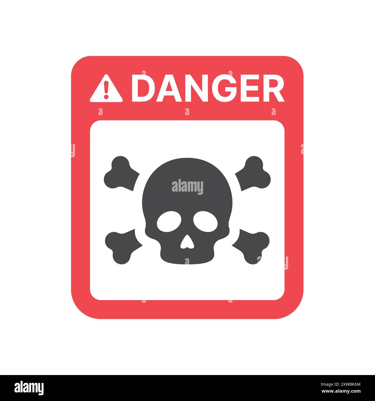 Danger sign with skull and crossbones. Hazard, risk warning prohibition ...