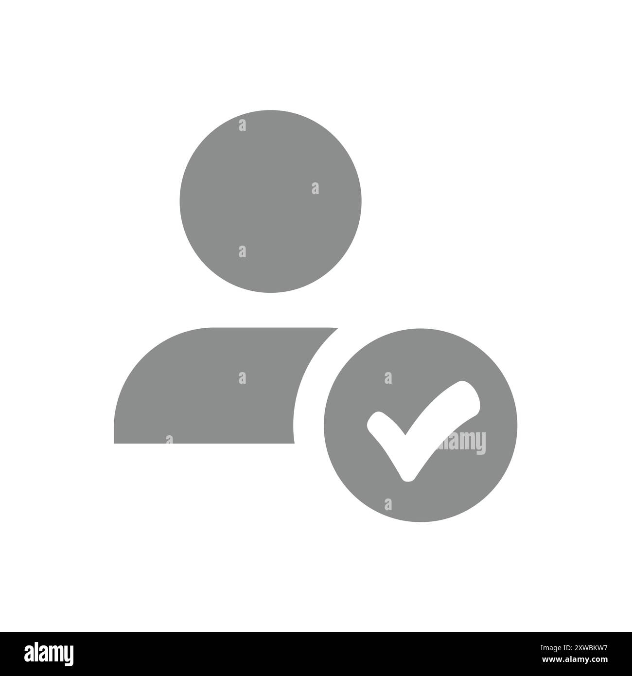 User profile icon verified Black and White Stock Photos & Images - Alamy